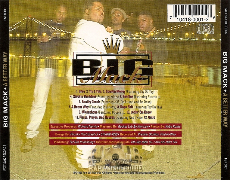 Big Mack - A Better Way: CD | Rap Music Guide